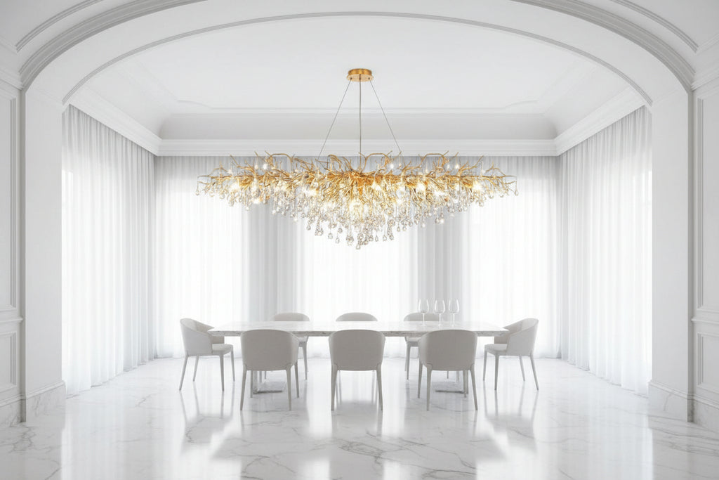 Artpad Rectangular Crystal Chandelier | Kitchen Island – GraffitiWallArt