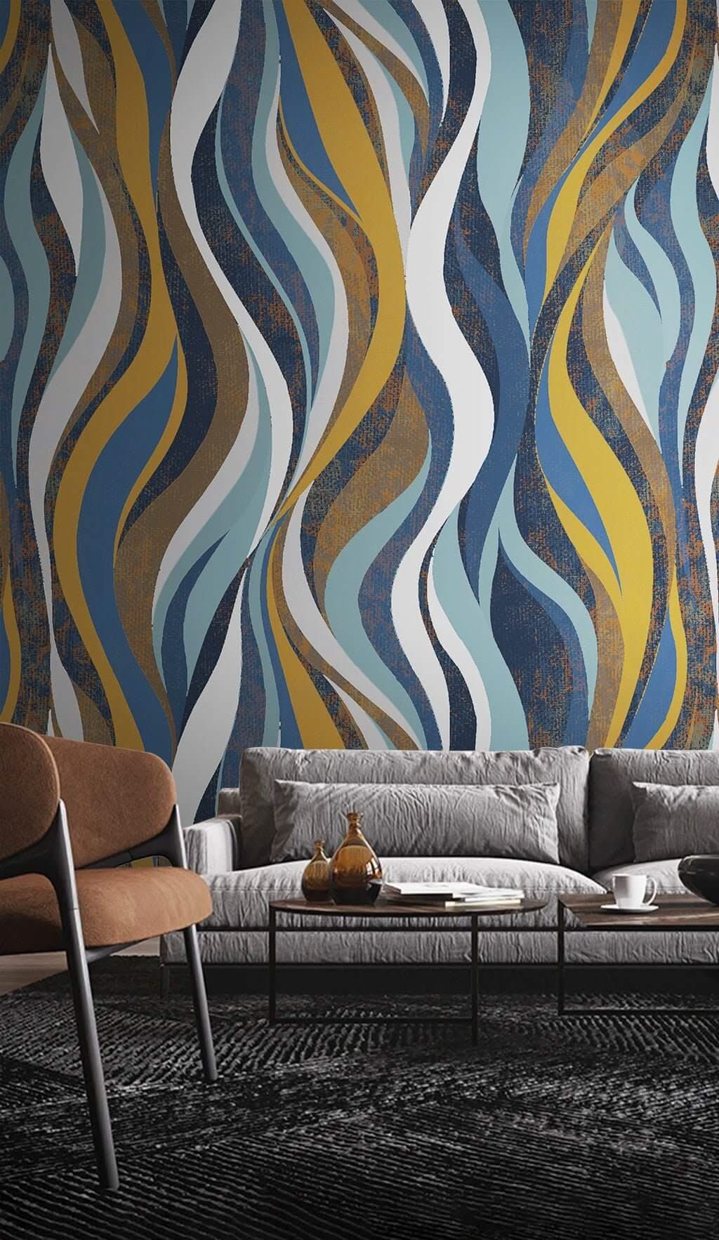Geometric Flames Wallpaper Mural | Geometric Shapes Wallpaper ...