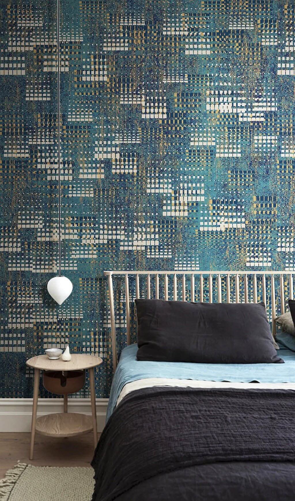 Geometric Rain Drops Wallpaper Mural | Geometric Shapes Wallpaper ...