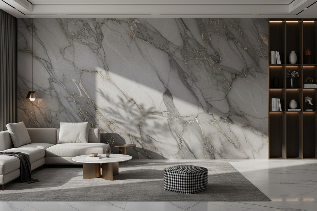 Grey Fog Stone Design - Marble Wallpaper Murals | Marble Design ...
