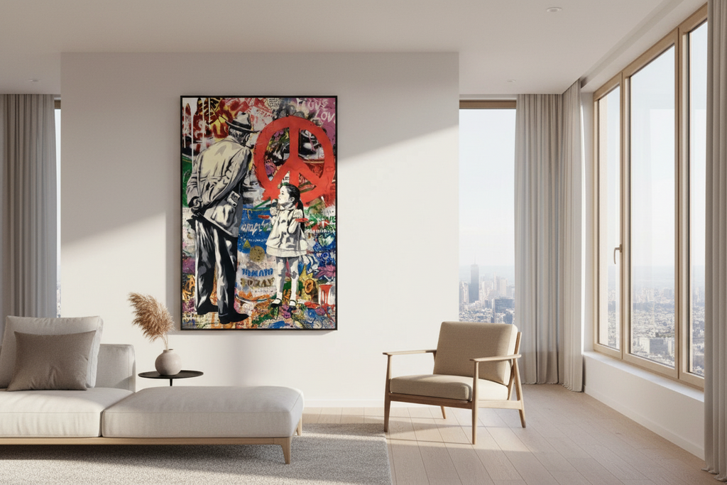 Inspirational Street Art: Banksy Peace Canvas Art | Wall Posters ...