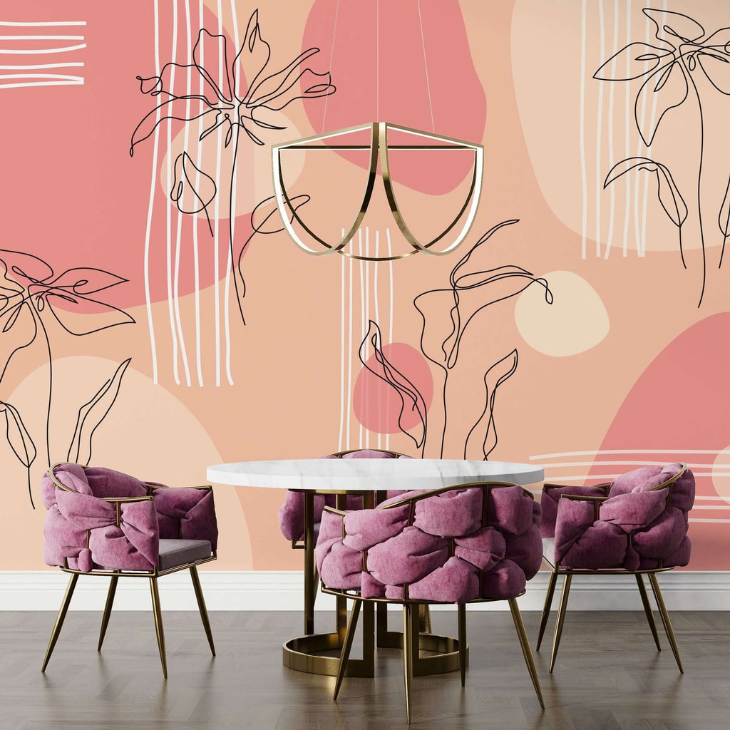 Matisse Line Art Wallpaper Mural: Exquisite Designs | Geometric Shapes ...