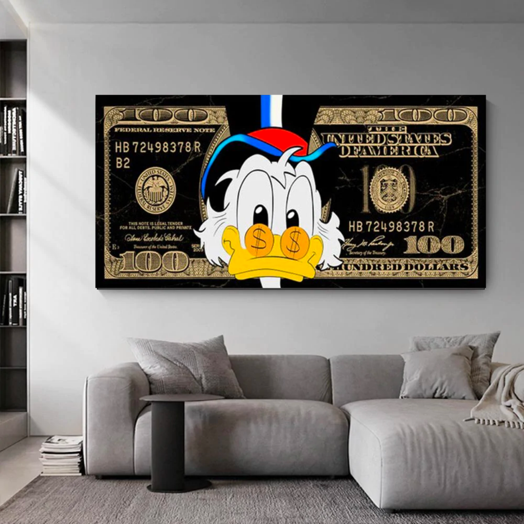Disney Dagobert Duck Dollar Donald Duck Leinwand Wand Kunst Poster ...