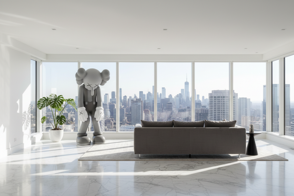 KAWS Small Lie Grey Statue | Ornaments Statues Figurines – GraffitiWallArt