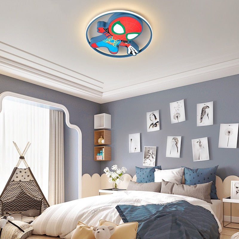 Kids Spiderman Ceiling Light | Kids Room Decor Lights – GraffitiWallArt