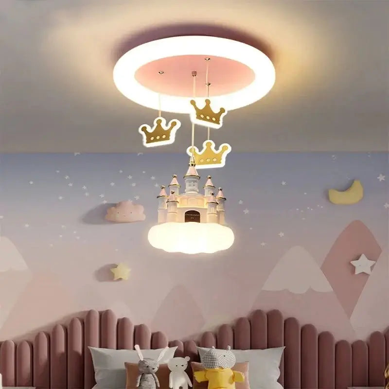Princess Castle Crown Ceiling Light | Kids Room Nursery Lighting ...