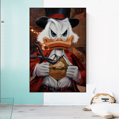 Scrooge McDuck Money Maker Millionaire Canvas Wall Art | Wall Posters ...